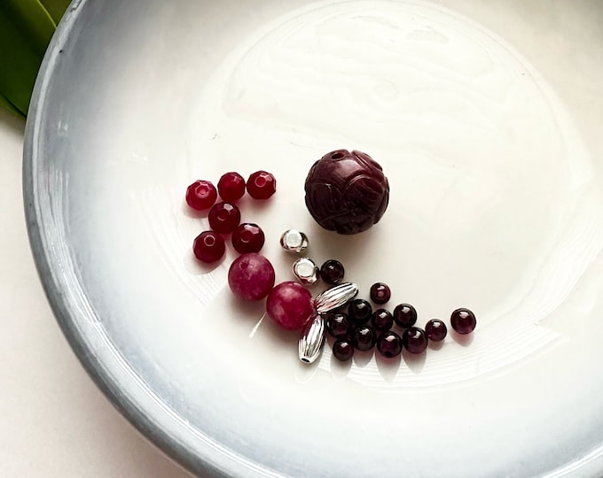 KIT : Jade and Garnet a True DIY - Etsy