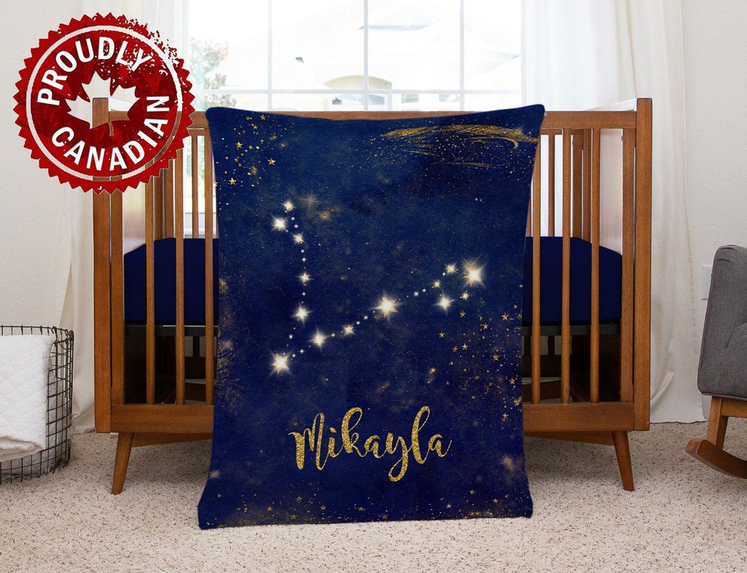 Personalized Horoscope Constellation Minky Baby Blanket in Zodiac ...