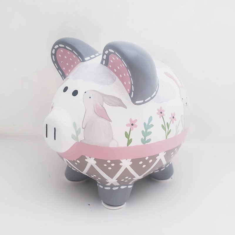Bunny Piggy Bank - Etsy