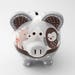 Chevron Forest Friends Personalized Piggy Bank in Grey and - Etsy