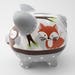 Chevron Forest Friends Personalized Piggy Bank in Grey and - Etsy