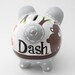 Chevron Forest Friends Personalized Piggy Bank in Grey and - Etsy