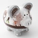 Chevron Forest Friends Personalized Piggy Bank in Grey and - Etsy