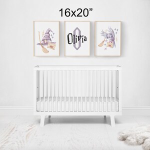 Personalized Wizard School Art Print | Custom Magic Decor for Kids ...