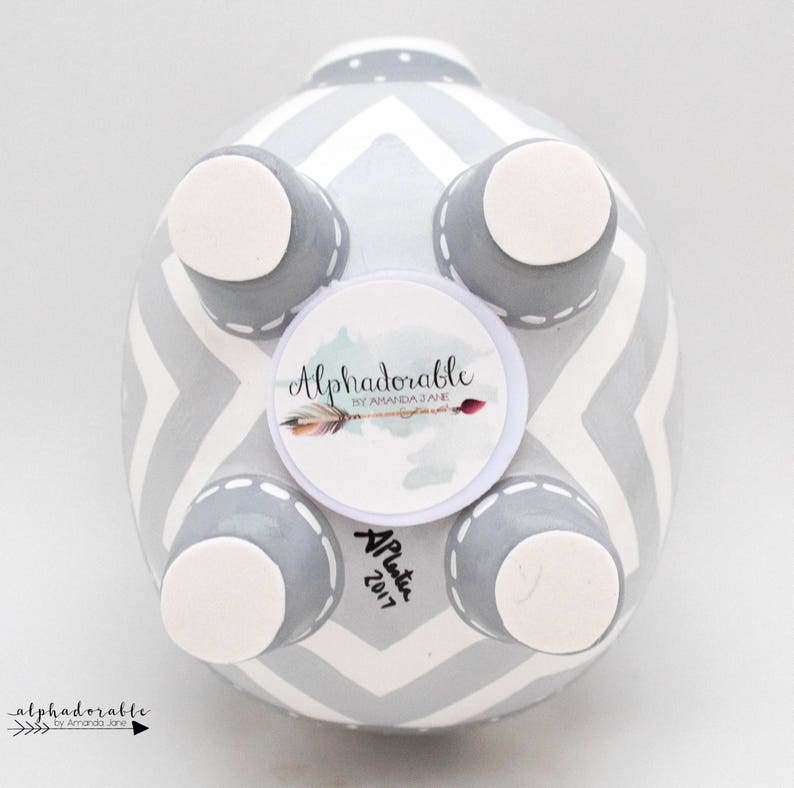 Penguin Personalized Piggy Bank in Black, White and Grey - Etsy