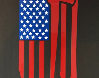 Flag axe decal | Etsy