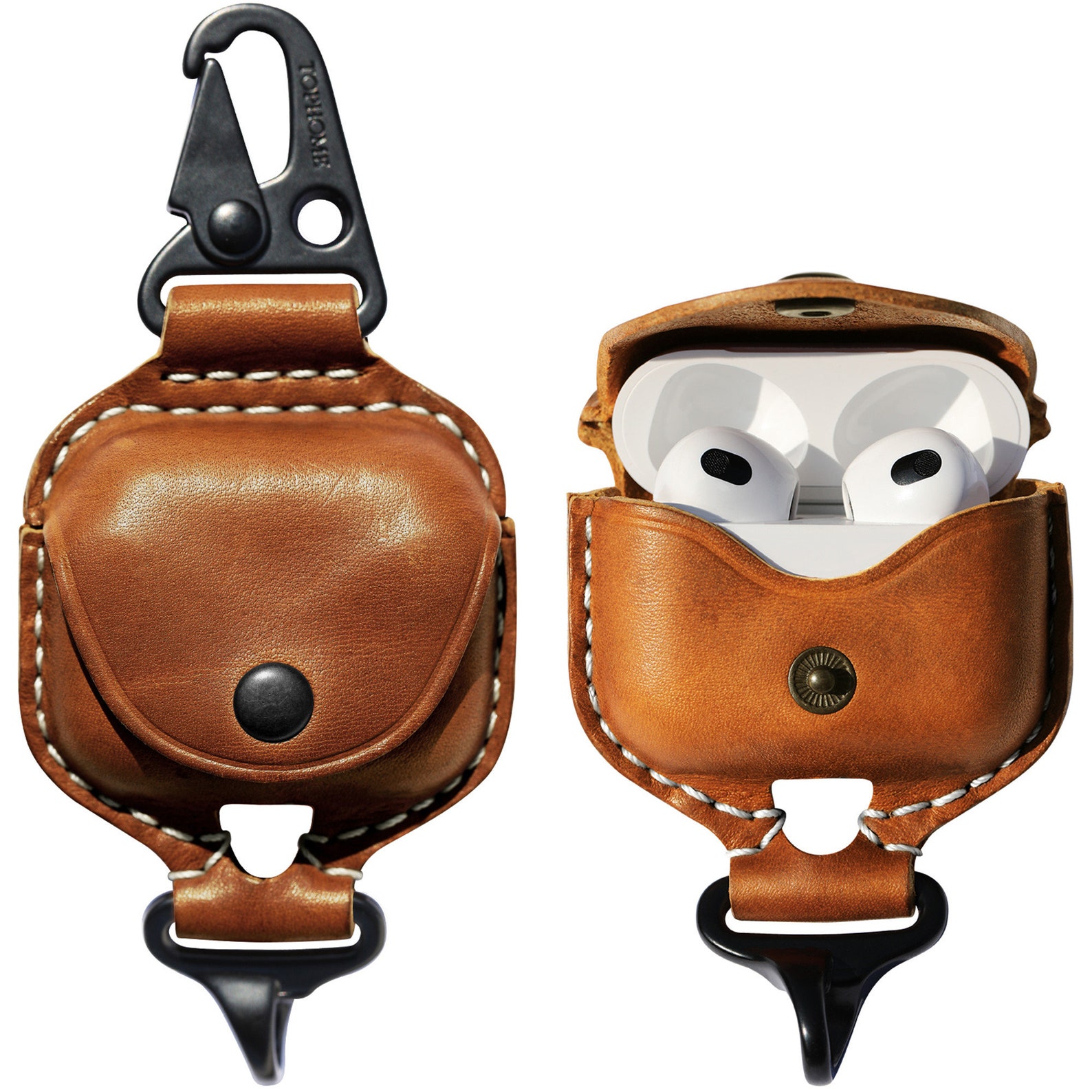 Airpods 3 Leather Strap Protective Case for Airpods 3rd Headphone Case ...