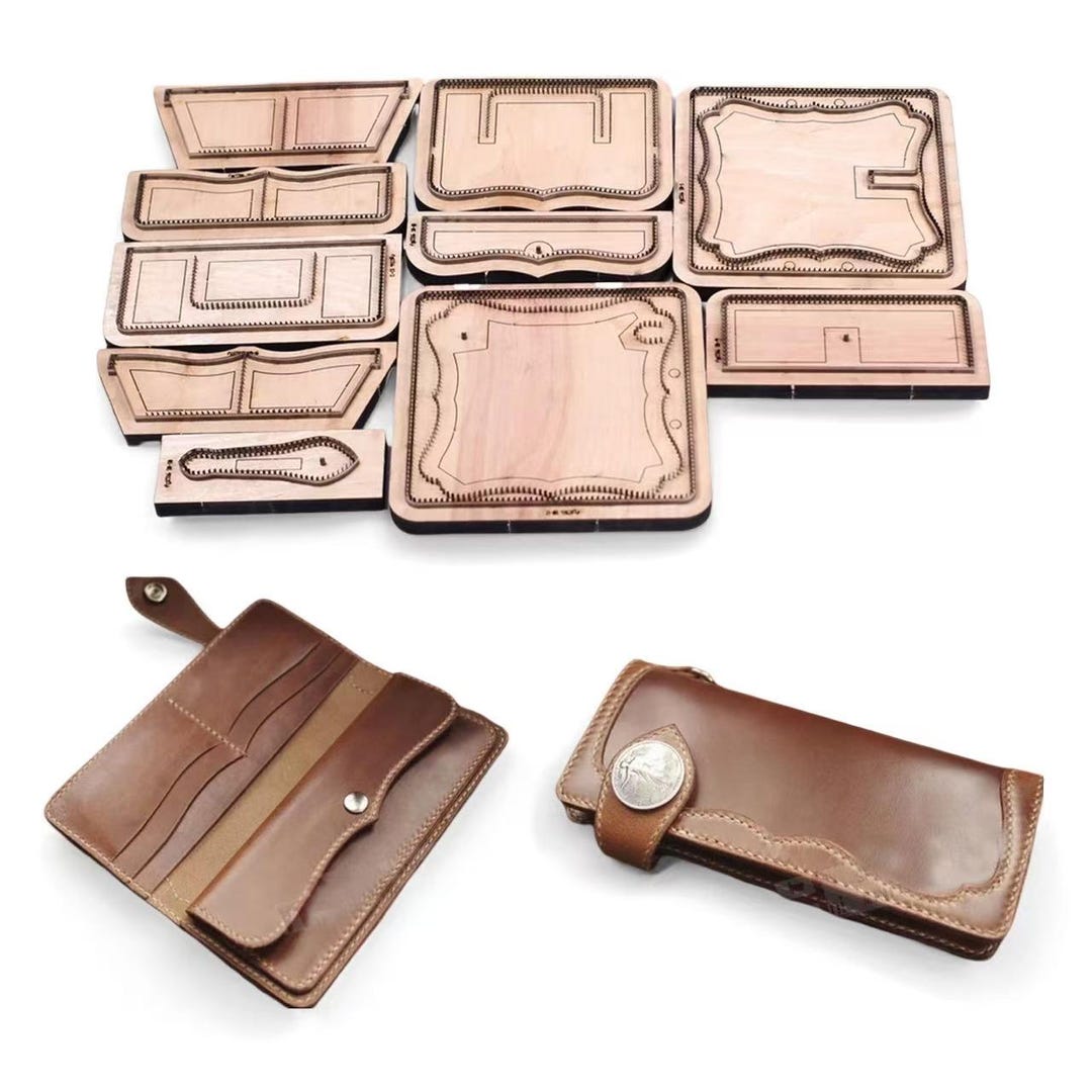 Leather Craft Punch Tool Set With Wallet Cutting Dies Metal Stamping ...