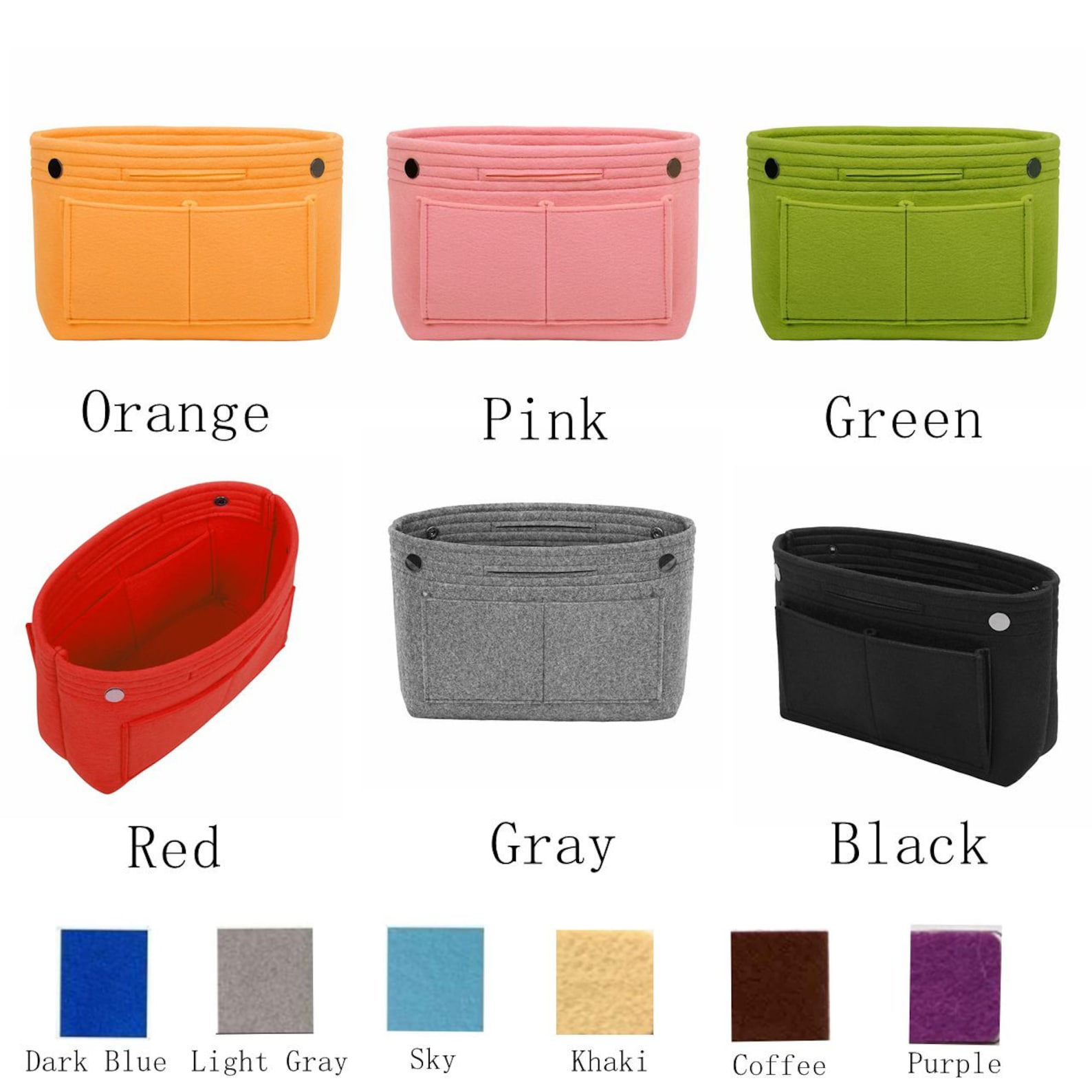 Felt Container Makeup Organize Storage Bag Organizer Basket - Etsy