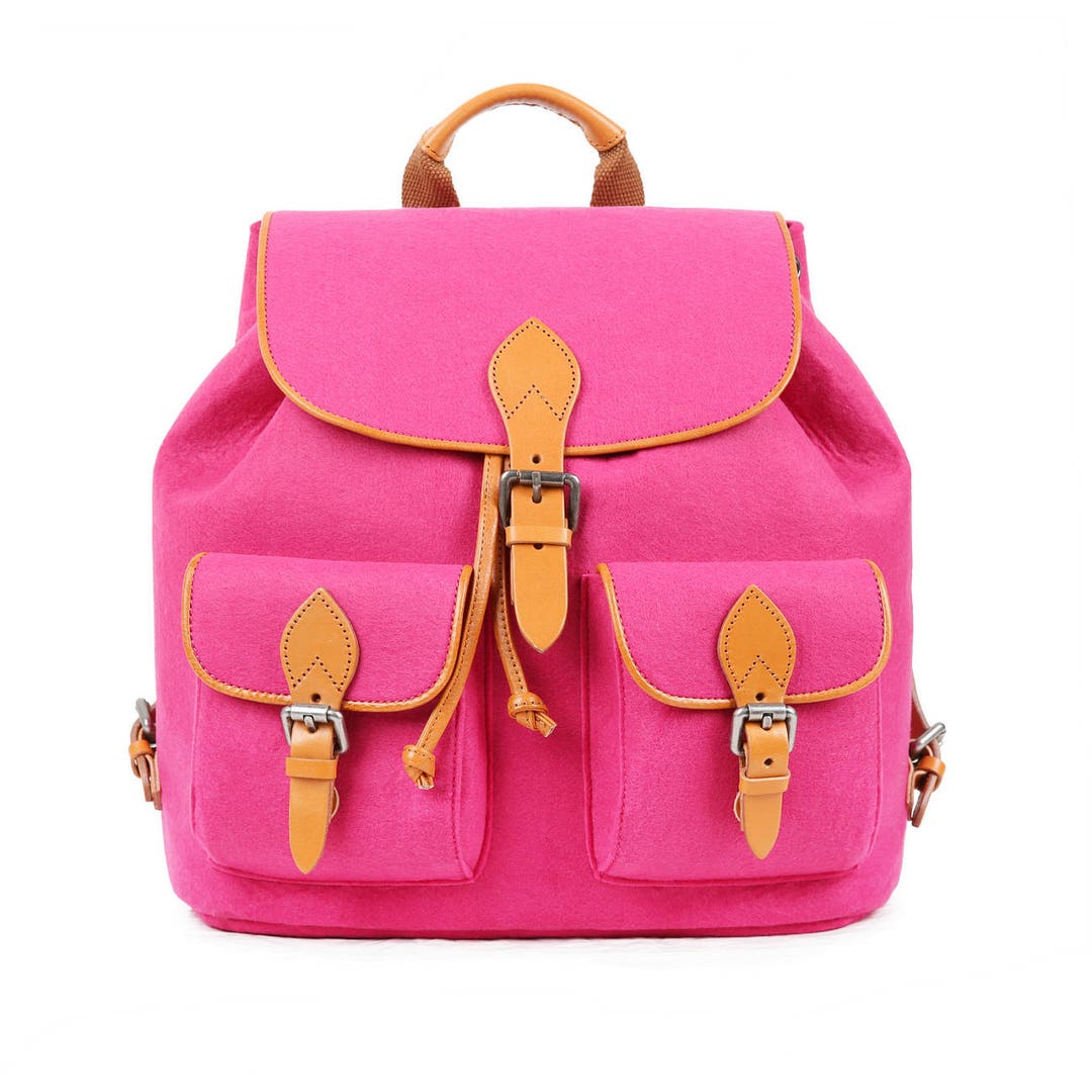 Wool Felt Backpack Rucksack Daily Bag Gift Wool Felt School Bag Storage ...