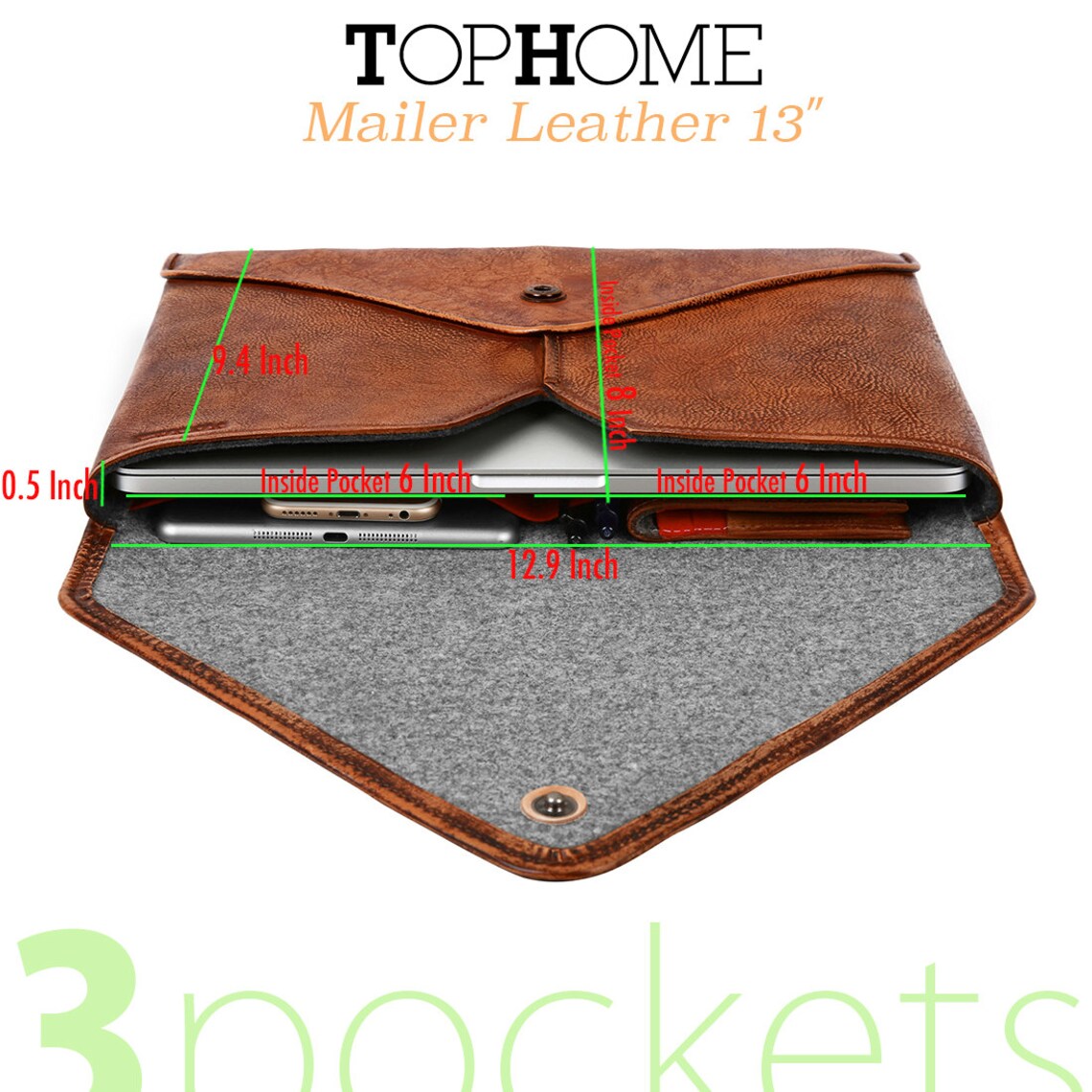 2020 New 13''leather Macbook Pro Case Leather Wool - Etsy