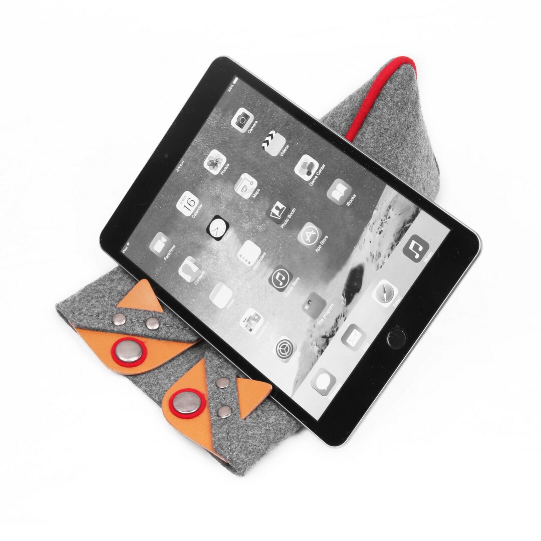 IPad Stand iPad Mini Case Wool Felt Tablet Case Genuine Leather iPad ...