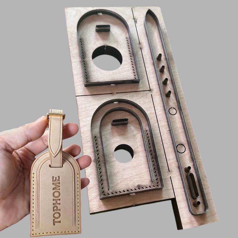 Leather Luggage Tag Cutting Mold Creative Information Card Die-cutting ...