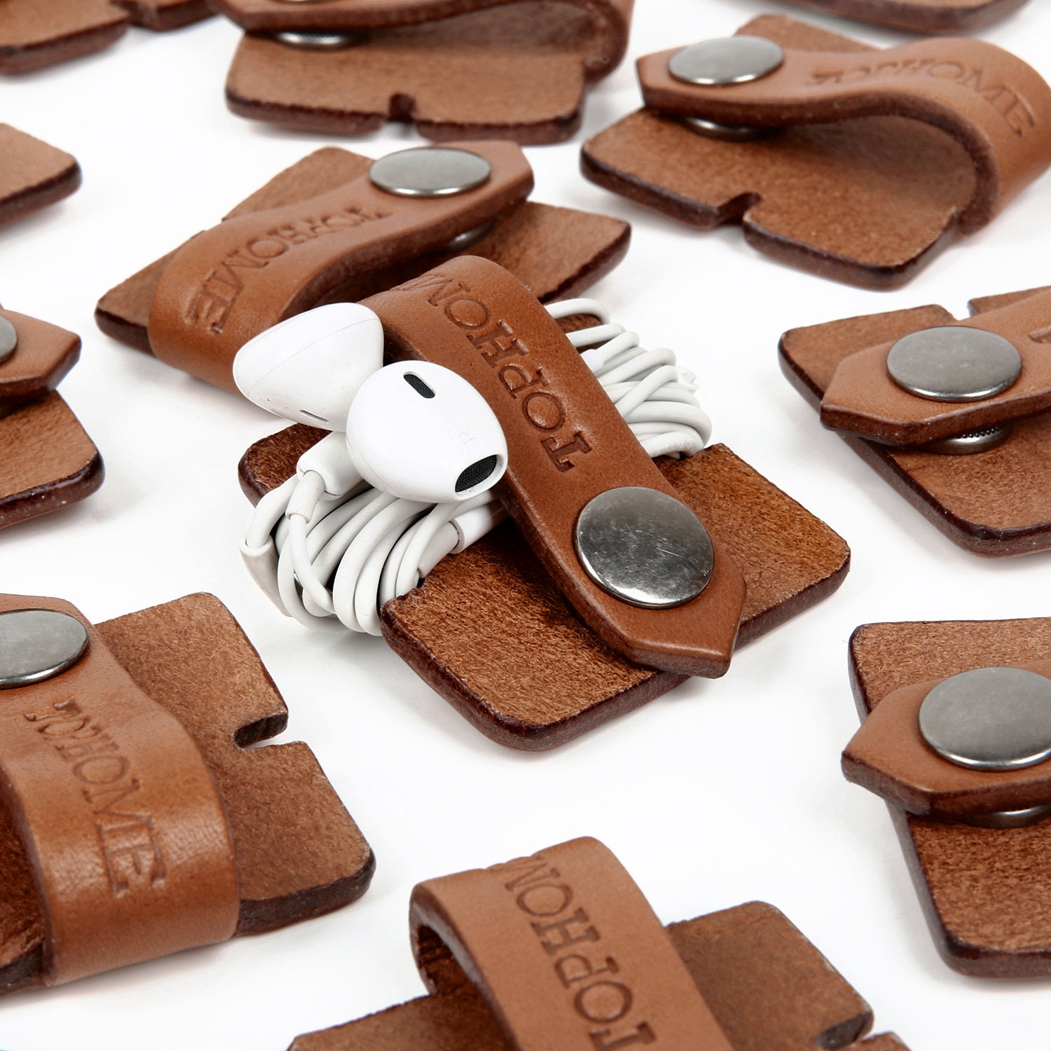 Leather USB Earphone Organizer Cable Wrap Earbud Holder Cord | Etsy