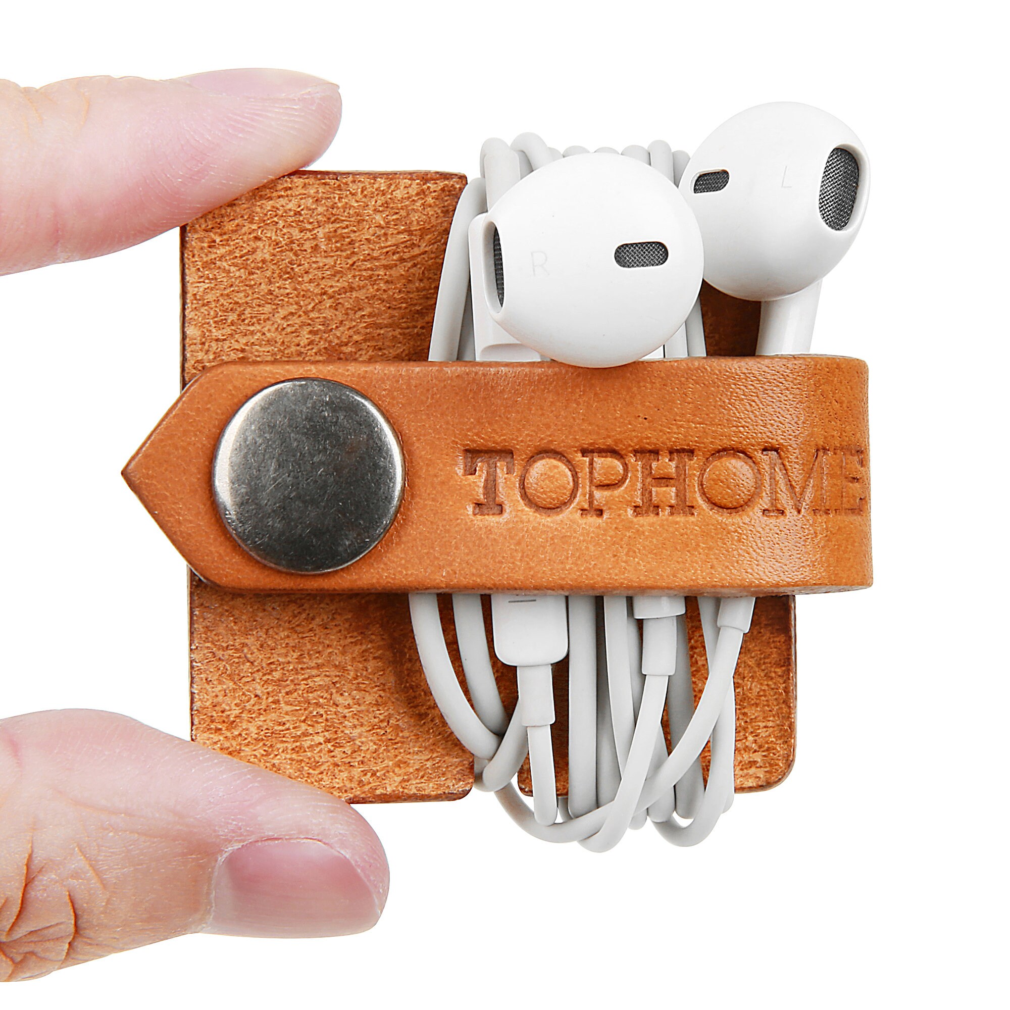 Leather USB Earphone Organizer Cable Wrap Earbud Holder Cord | Etsy