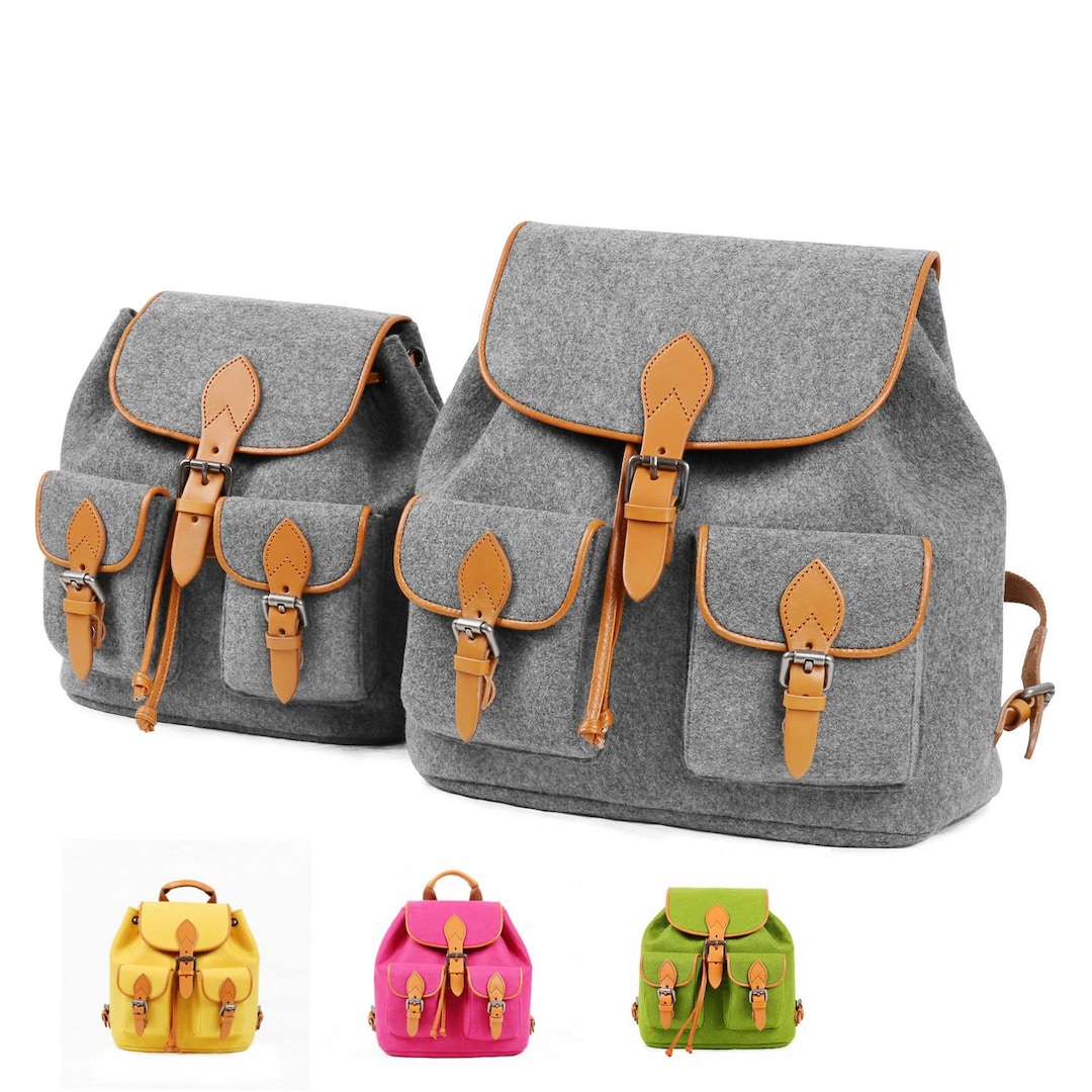 Backpack Daily Bag Wool Felt School Bag Storage Bag Travel Backpack ...