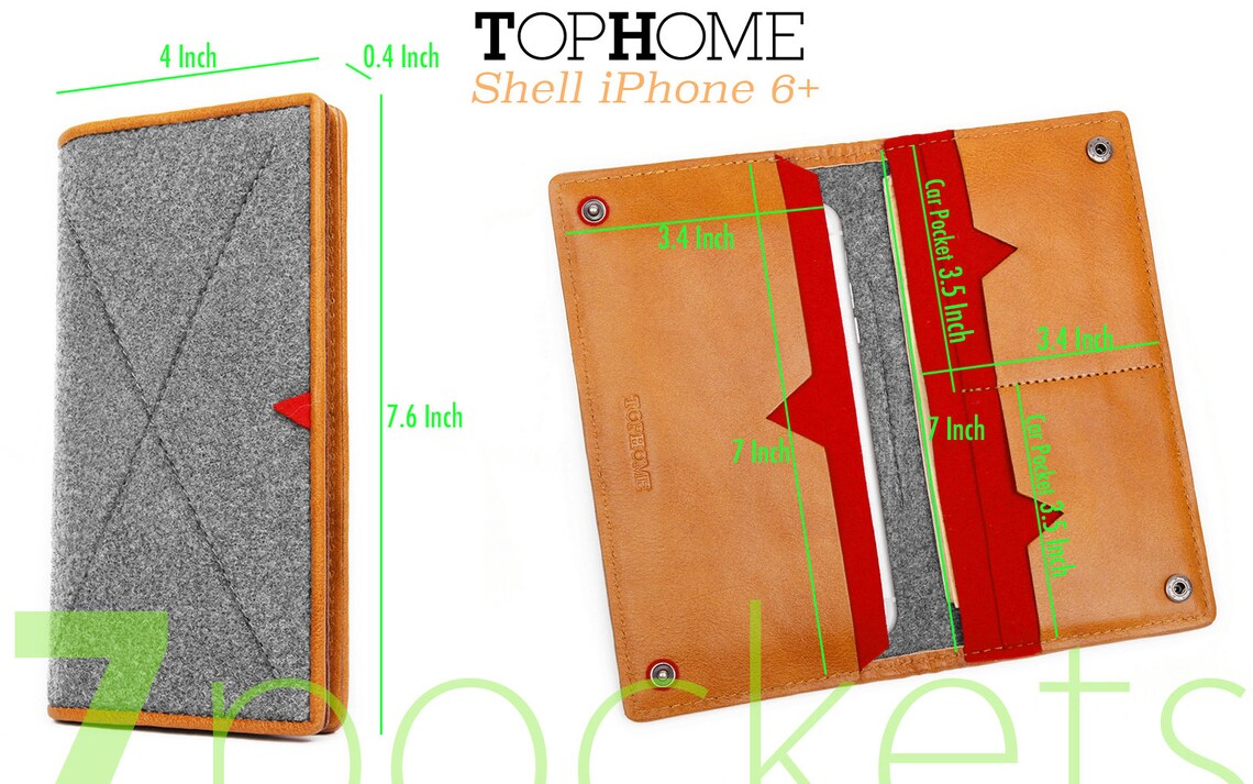 Tophome--iphone 8 Case Wool Felt Phone Sleeve Ipod Sleeve Cover With ...