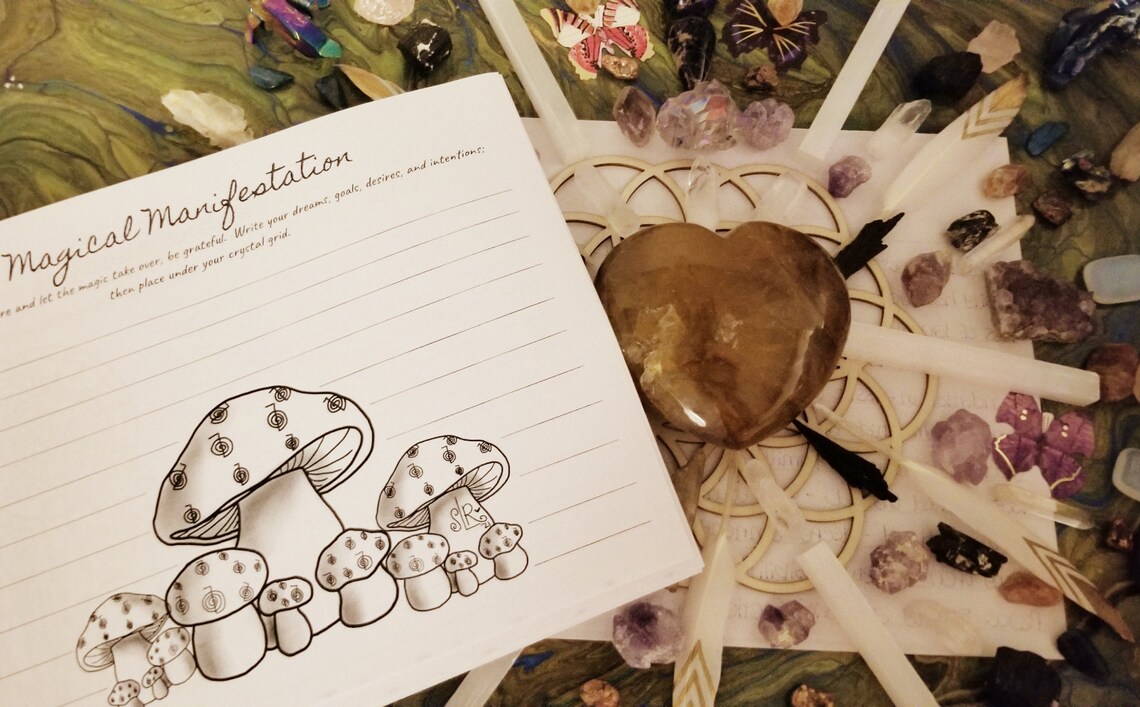 10 Printable Crystal Grid Intention Sheets Complete | Etsy