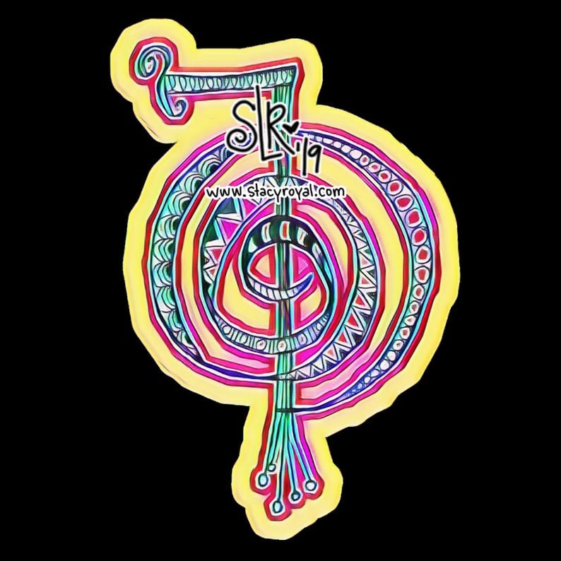Cho Ku Rei Reiki Symbol Original Hand Drawn Vinyl Sticker Infused With ...