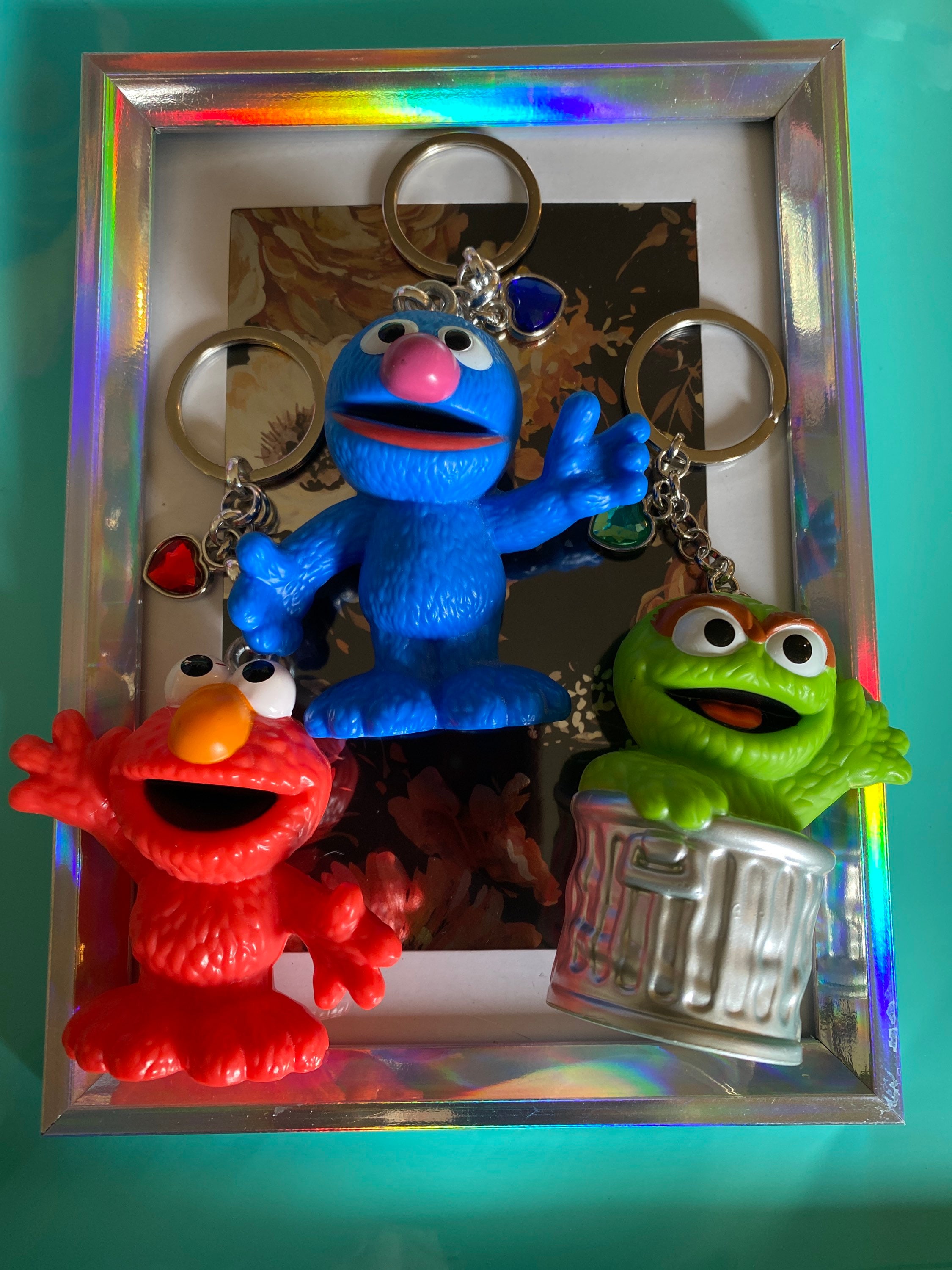 New SESAME STREET Licensed Charm 2.53 Large Resin Figurine Keychains ...