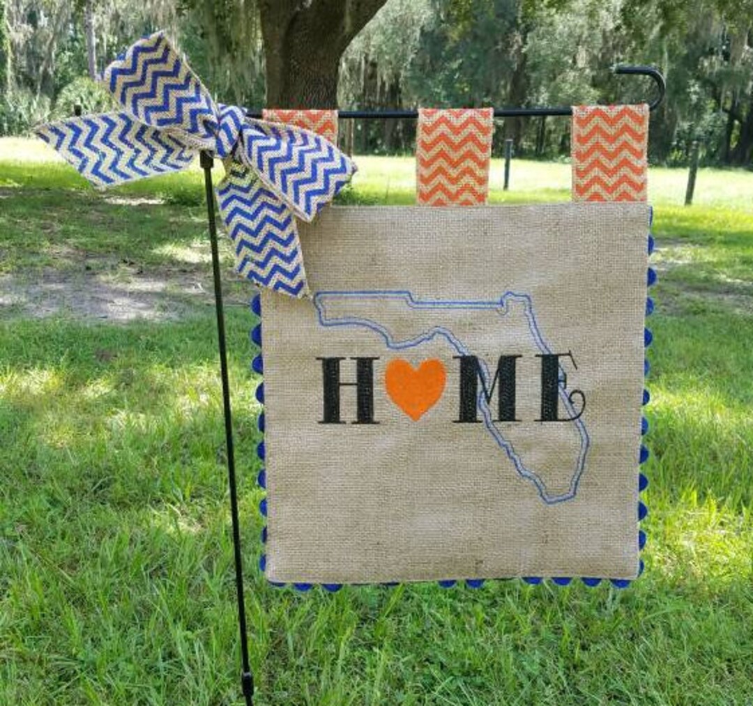 Custom Home State Flag -burlap Garden Flag - You Pick the State and ...