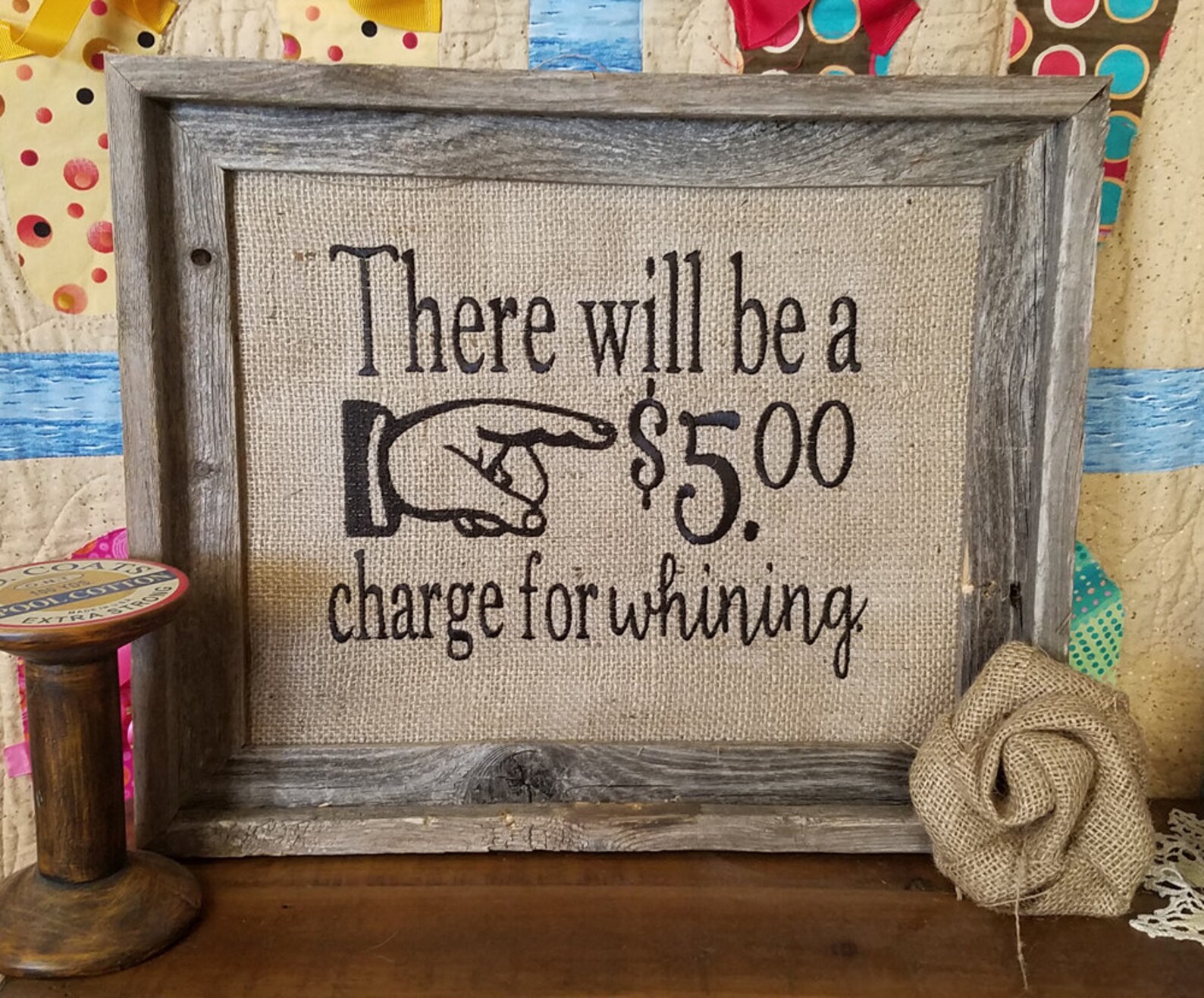 Custom Embroidered Word Art on Burlap Your Design Wording | Etsy