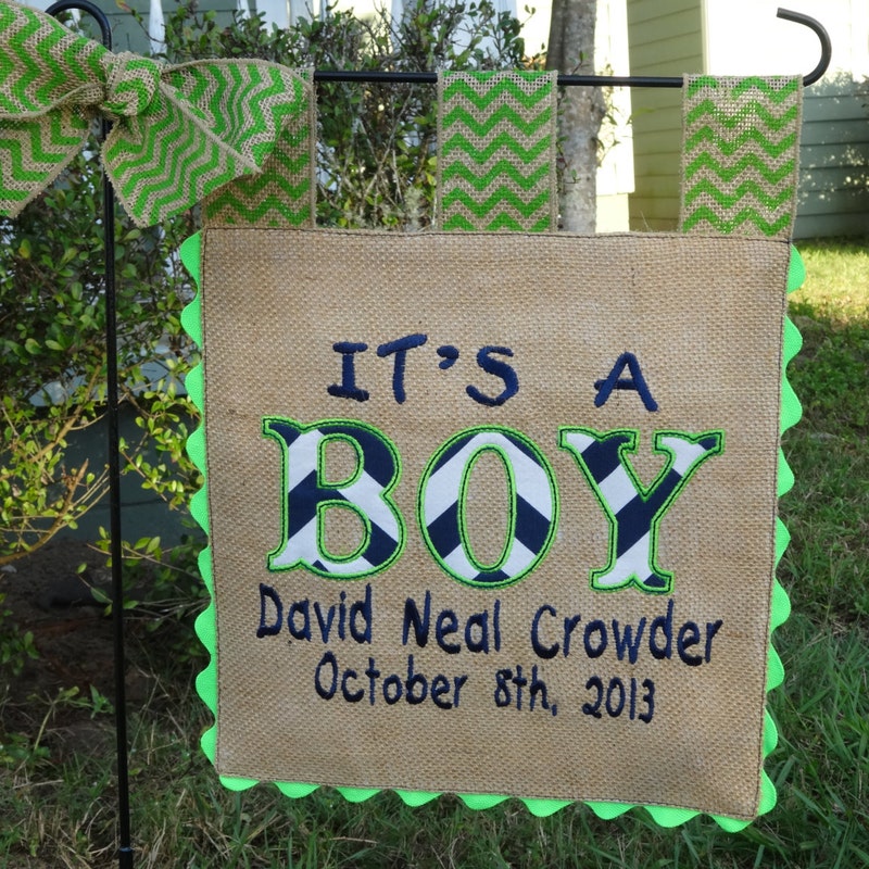 Chevron Burlap Flag - Etsy