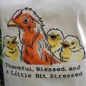 Thankful, Blessed and a Little Bit Stressed Egg Collecting Apron ...