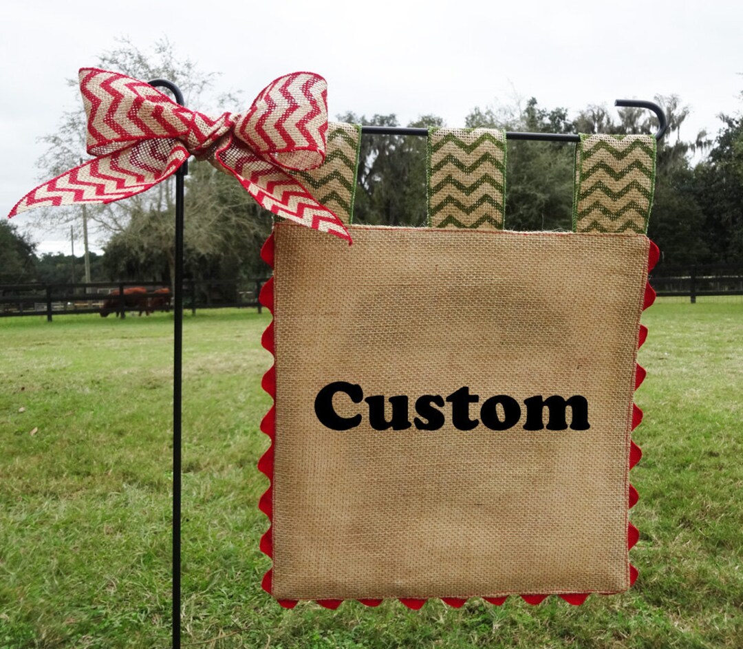 Custom Double Sided Burlap Garden Flag - Your Design Idea - Etsy