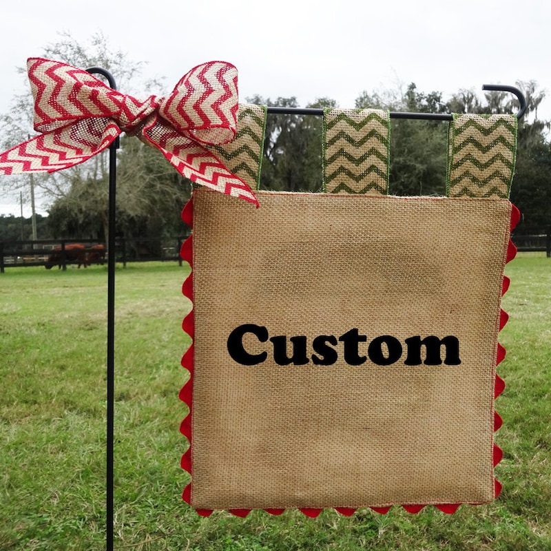 Burlap Garden Flag - Etsy