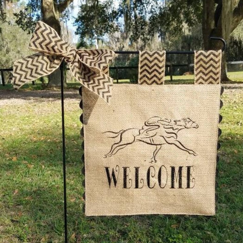 Chevron Burlap Flag - Etsy