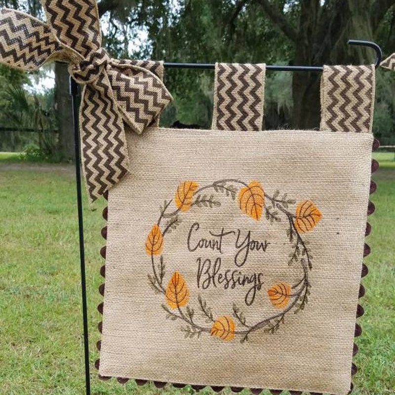 Chevron Burlap Flag - Etsy