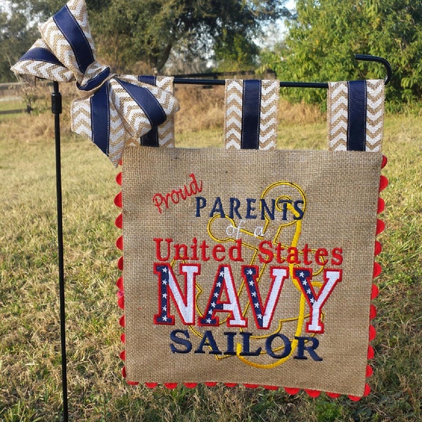 Chevron Burlap Flag - Etsy