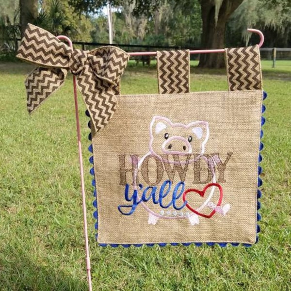 Chevron Burlap Flag - Etsy