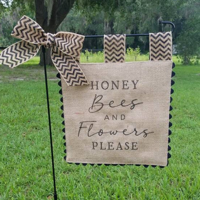 Chevron Burlap Flag - Etsy