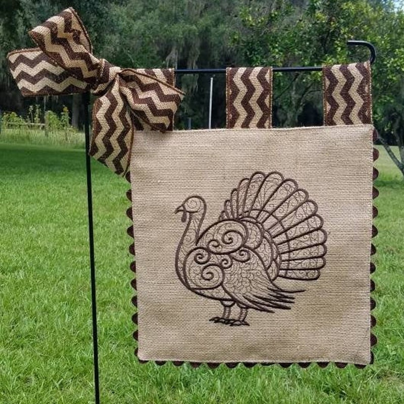 Chevron Burlap Flag - Etsy