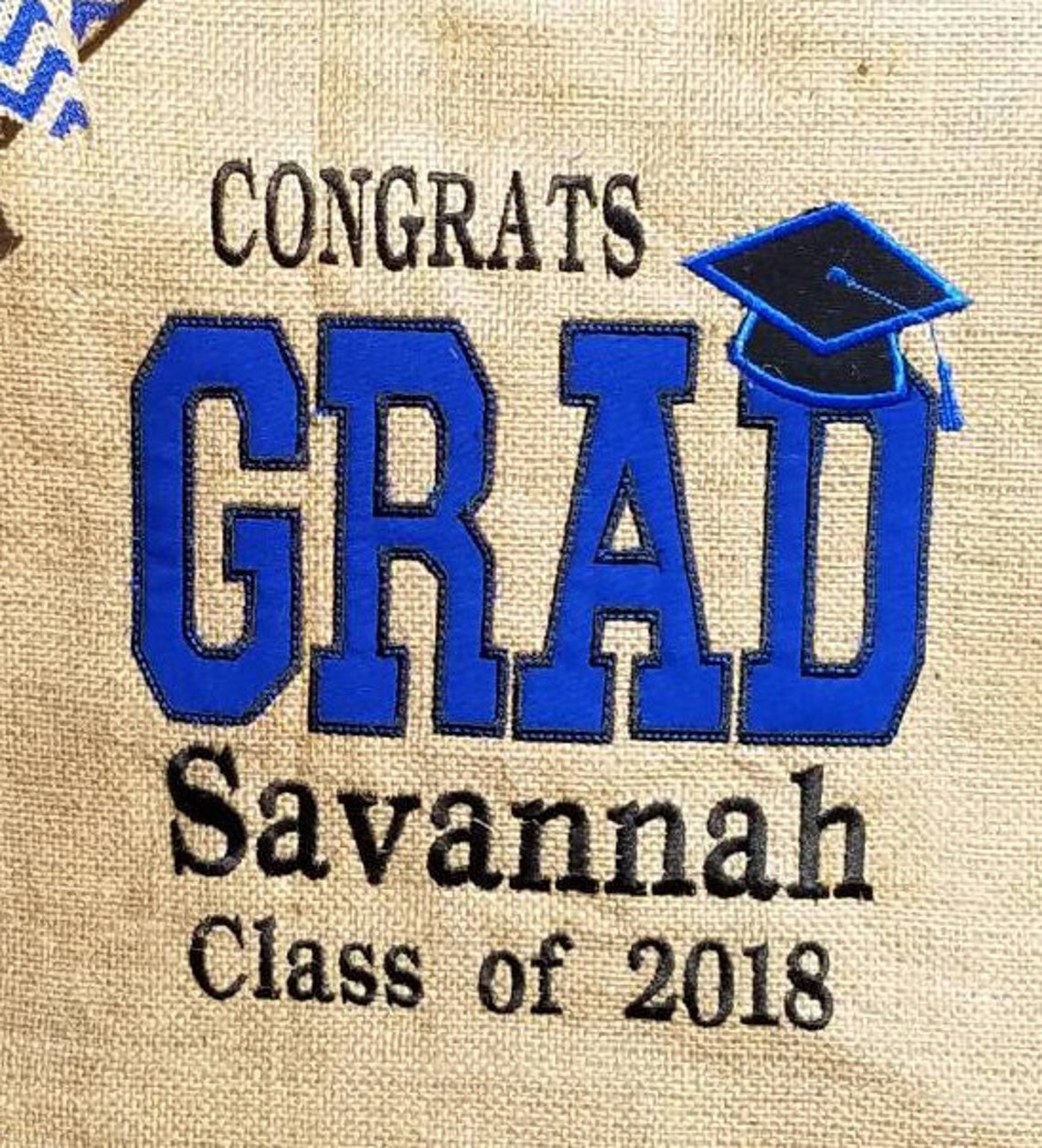 Custom Burlap Graduation Flag Your Choice of Colors and - Etsy