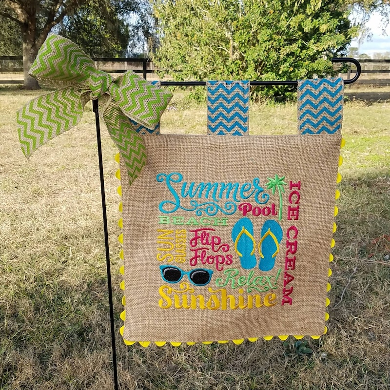 Chevron Burlap Flag - Etsy