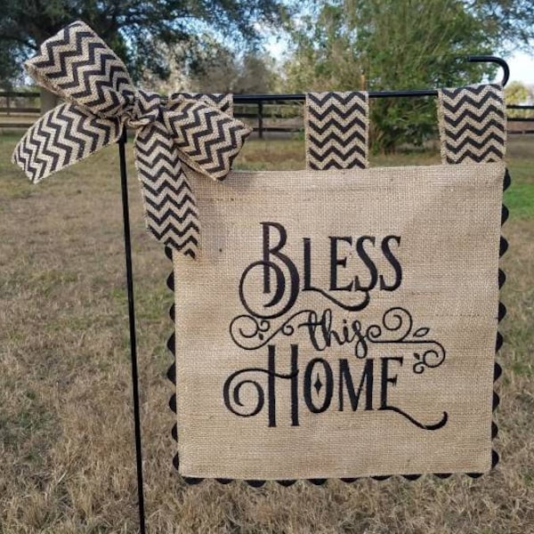 Embroidered Garden Flags - Etsy