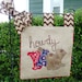 Burlap Garden Flag - Howdy Yall Flag - Matching Chevron Tabs and Bow - Etsy