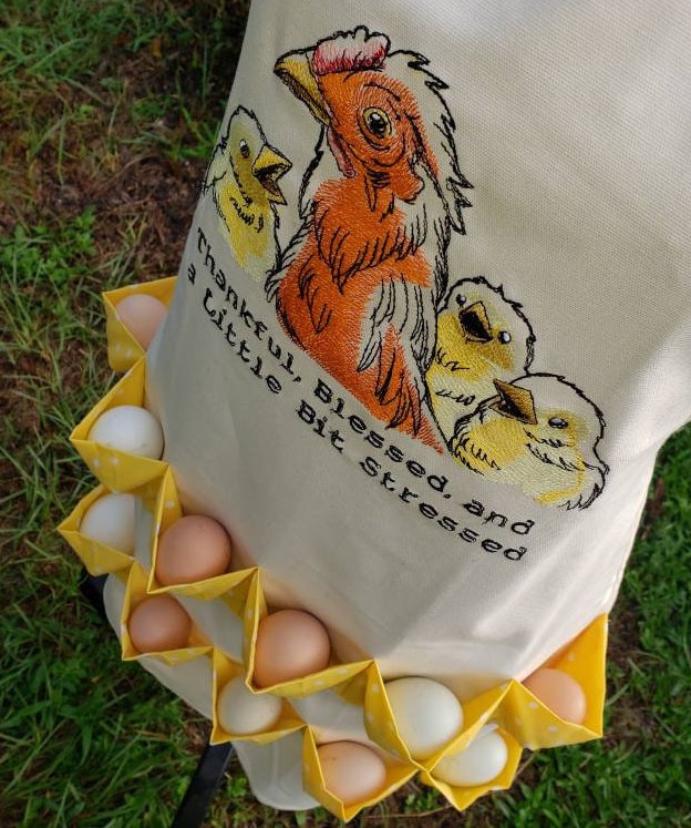 Thankful Blessed and a Little Bit Stressed Egg Collecting | Etsy