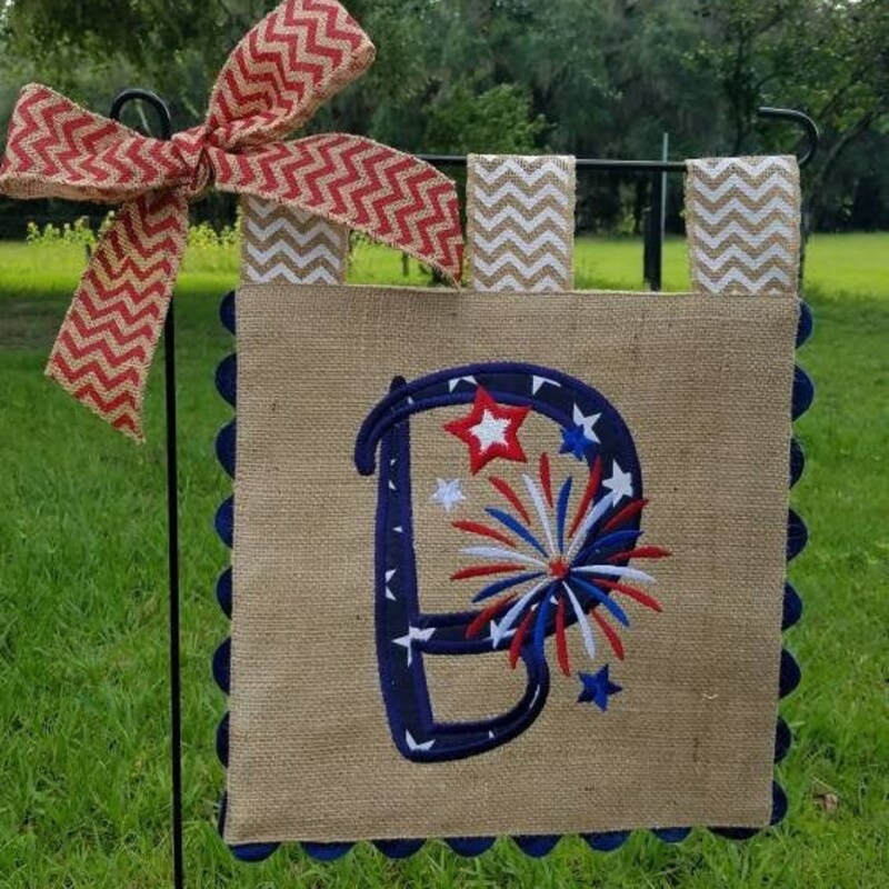 Chevron Burlap Flag - Etsy