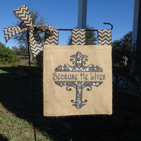 Chevron Burlap Flag - Etsy