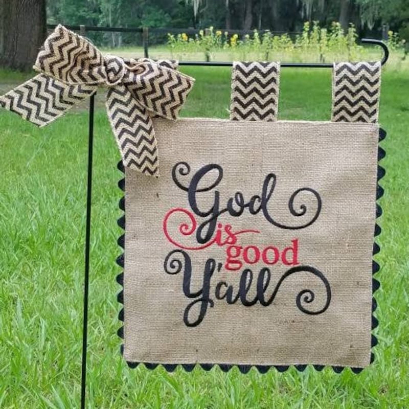 Chevron Burlap Flag - Etsy
