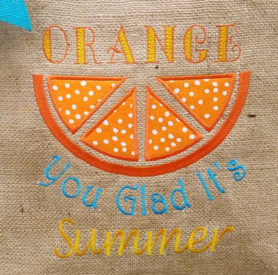 Orange You Glad Its Summer Burlap Garden Flag Custom | Etsy