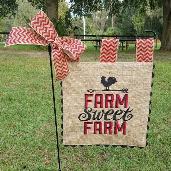 Chevron Burlap Flag - Etsy