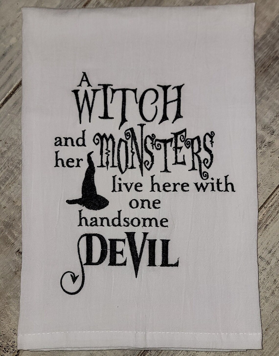 A Witch and Her Monsters Live Here With One Handsome Devil- Extra Large ...