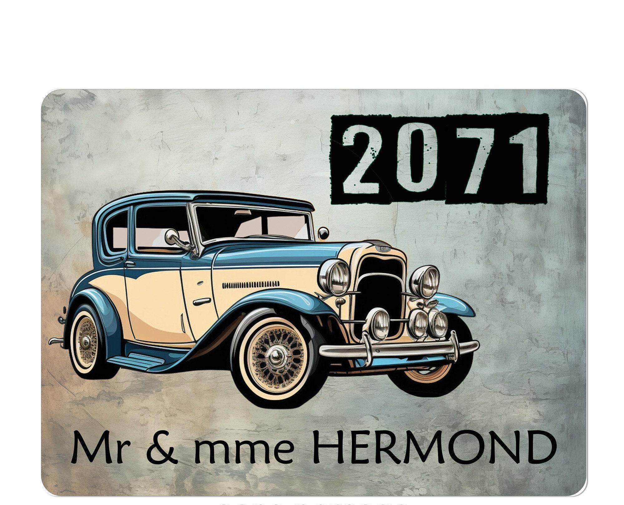House Number Plate to Personalize Aluminum Car Door Old Vintage ...