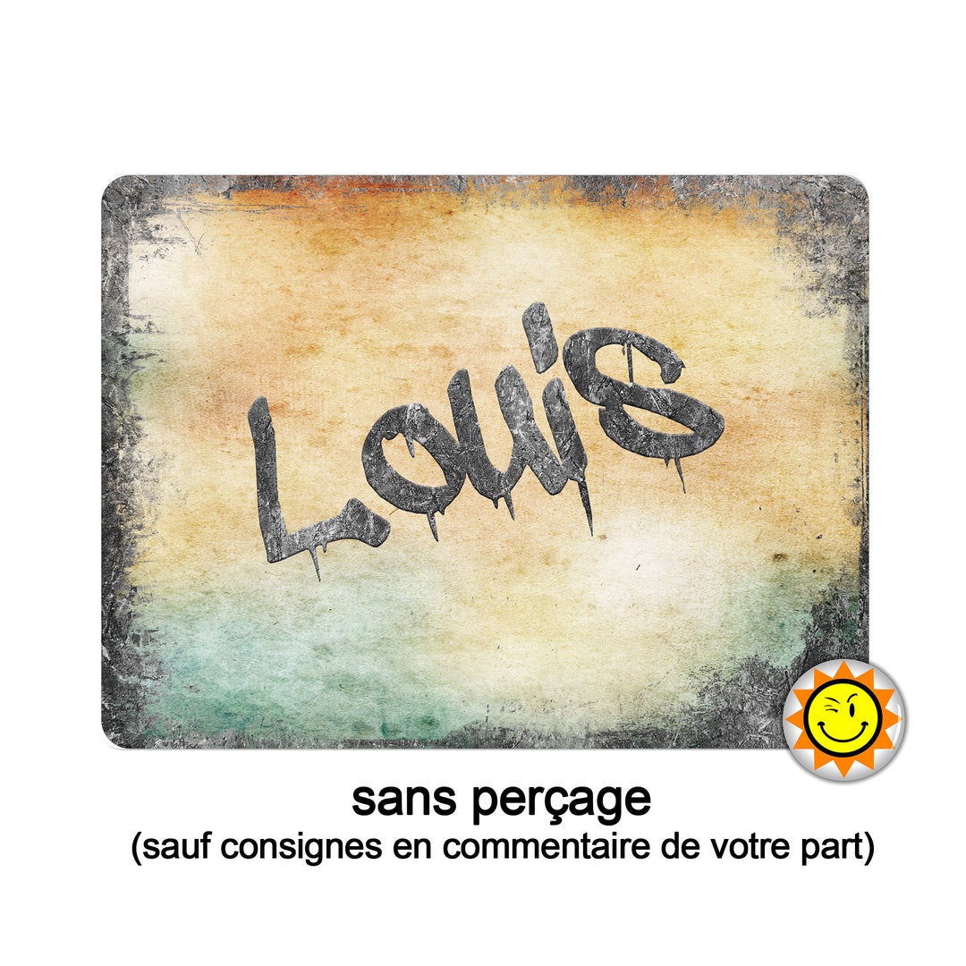 Aluminum Art Deco Door Plaque With Personalized Name for Teens, Gift ...