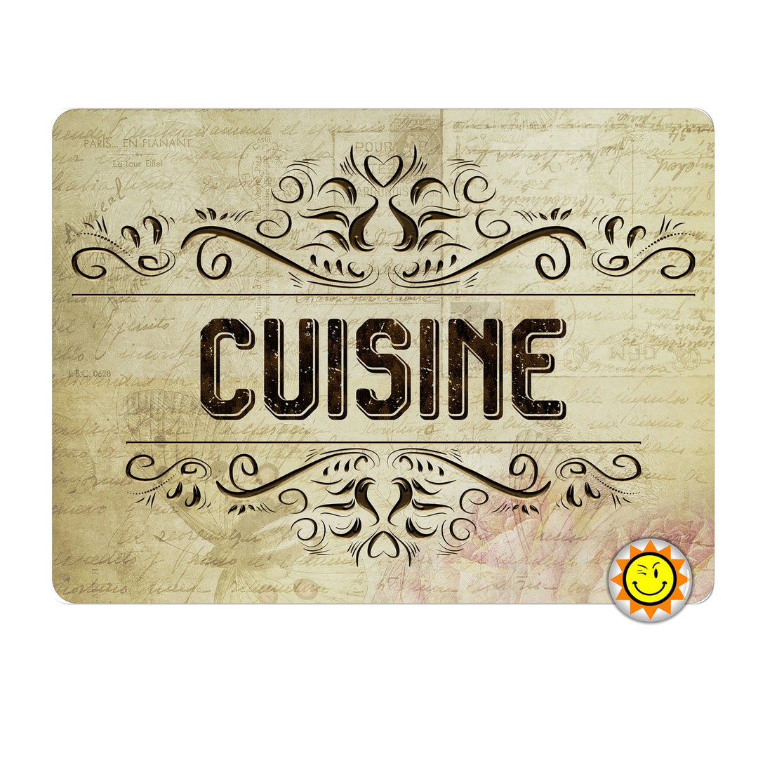 Vintage Art Deco Kitchen Door Plate, Gift Idea, Provence Vintage ...